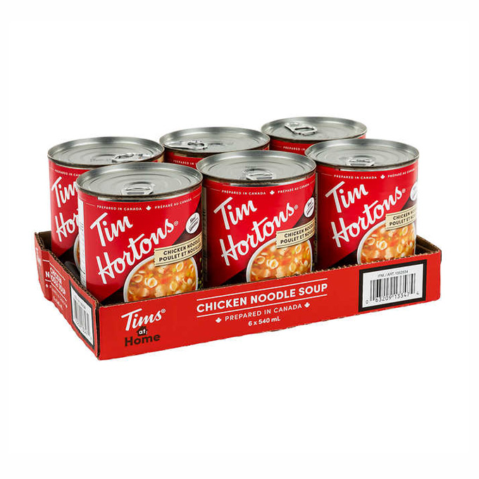 Tim Hortons Chicken Noodle Soup 540 ML Cans 6 pack Noble Linen Tim Hortons Chicken Noodle Soup 540 ML Cans 6 pack Noble Linen